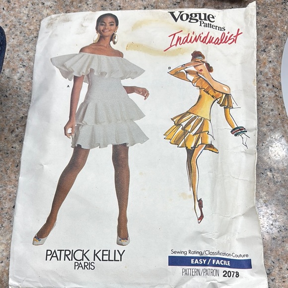 Simplicity | Other | Patrick Kelly Paris Offshoulder Dress Pattern ...